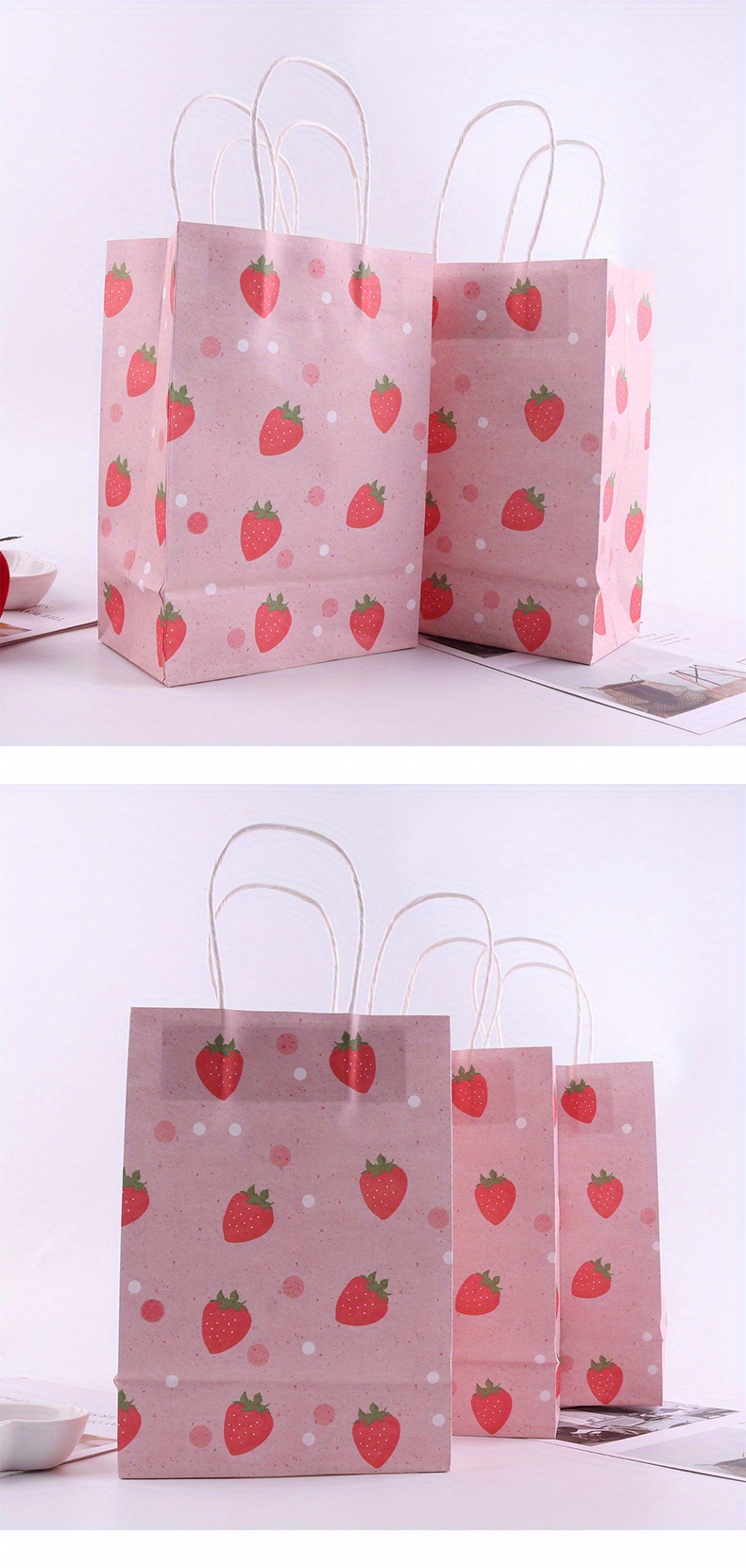 Cute Small Fresh Return Bag Strawberry Gift Packaging Bag - Temu Australia