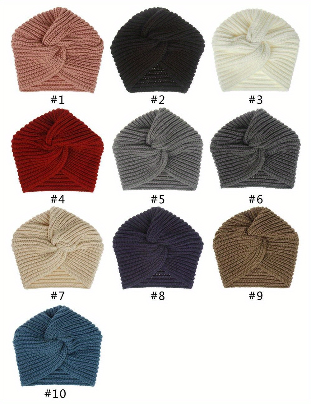 Cross Knotted Knitted Beanie Solid Color Lightweight Skull - Temu Norway