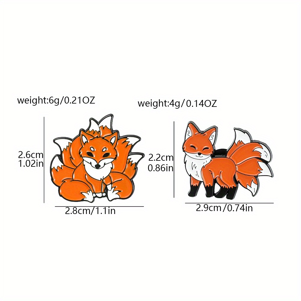 Cute Brooch Creative Nine Tailed Fox Enamel - Temu Australia