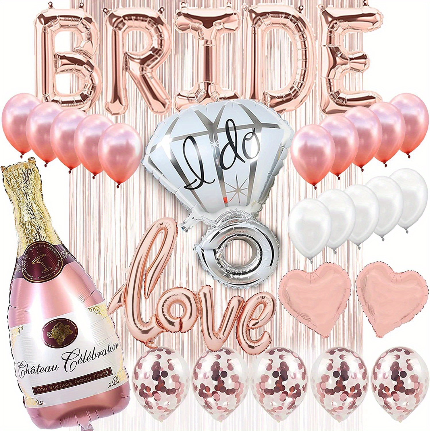 31pcs, Bride Balloon Set Bachelor Party Decoration Set Diamond Shaped ...