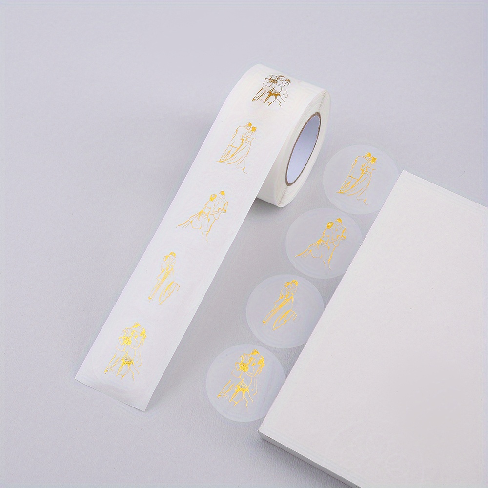 Wedding Gift Packing Sticker Round Gilded Wedding Gift - Temu United ...