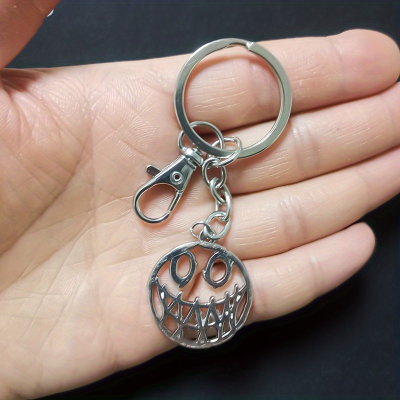 y2k smile face keychain funny metal key ring purse - Temu Australia