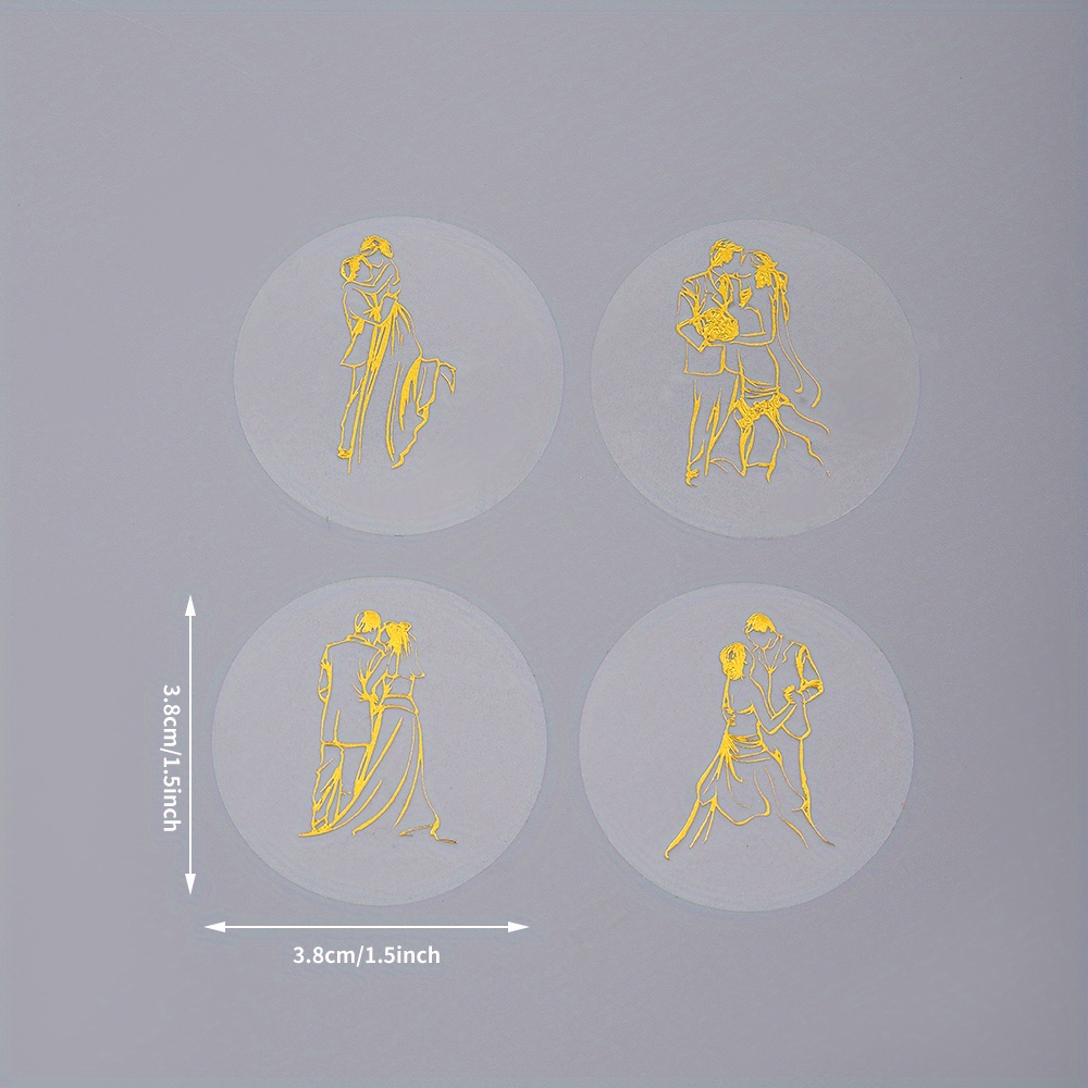 Wedding Gift Packing Sticker Round Gilded Wedding Gift - Temu United ...