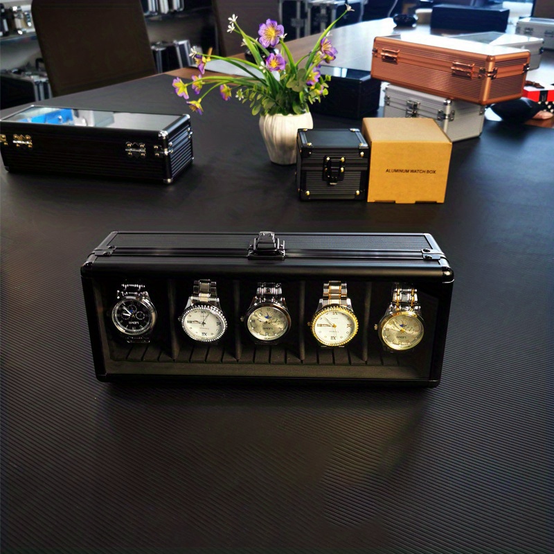 1/3/5 Slot Aluminum Suitcase Display Storage Box Watch - Temu Australia