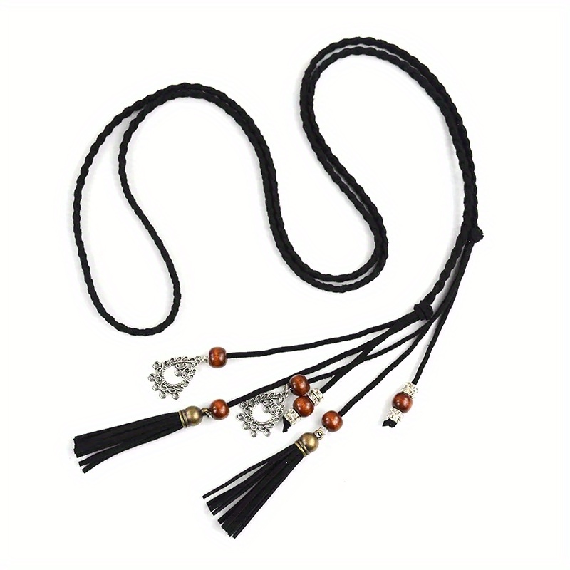 Vintage Tassel Rope Belts Boho Braided Wait Chain Simple - Temu United ...