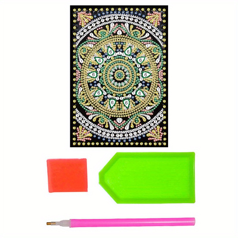 5d Painting Cover Leather Notebook Diy - Temu Australia