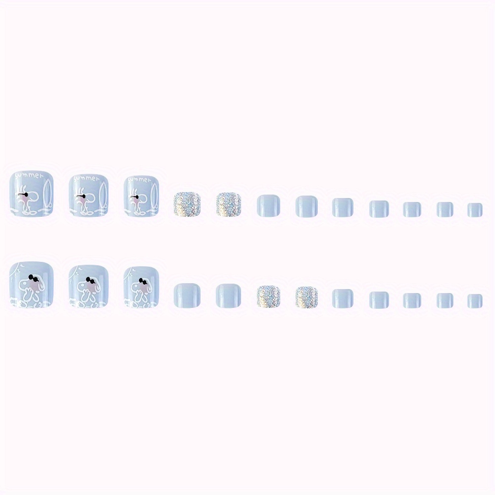 Blue Glitter Press Toenails Toenails Cute - Temu United Kingdom