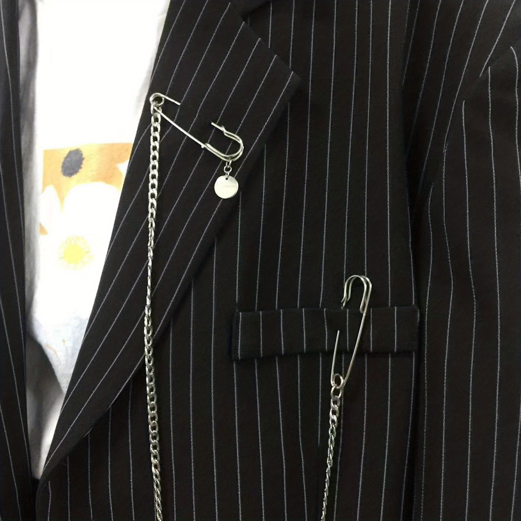 metal chain pin trendy happy face brooch fashion match hip - Temu Australia