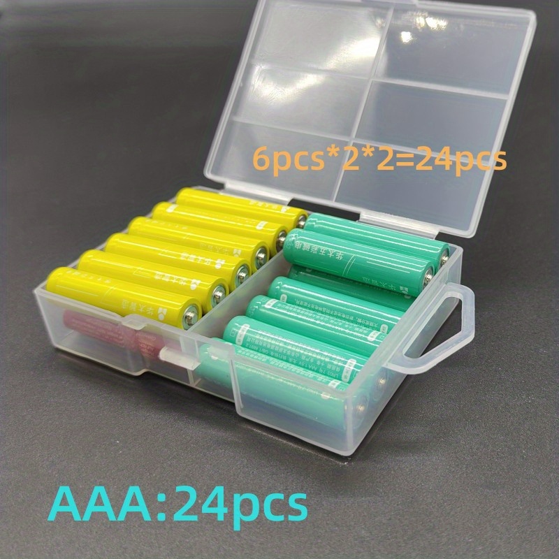 1 Aaa Battery Storage Box Battery Organizer Plastic Box - Temu Australia