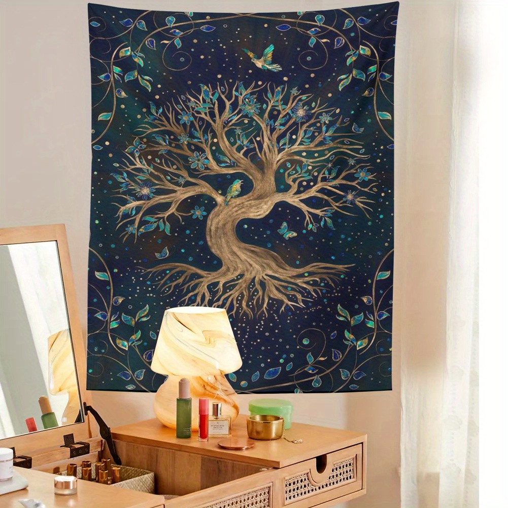 Tree Life Tapestry Bohemian Hippie Yoga Mat Boho Wall Art - Temu