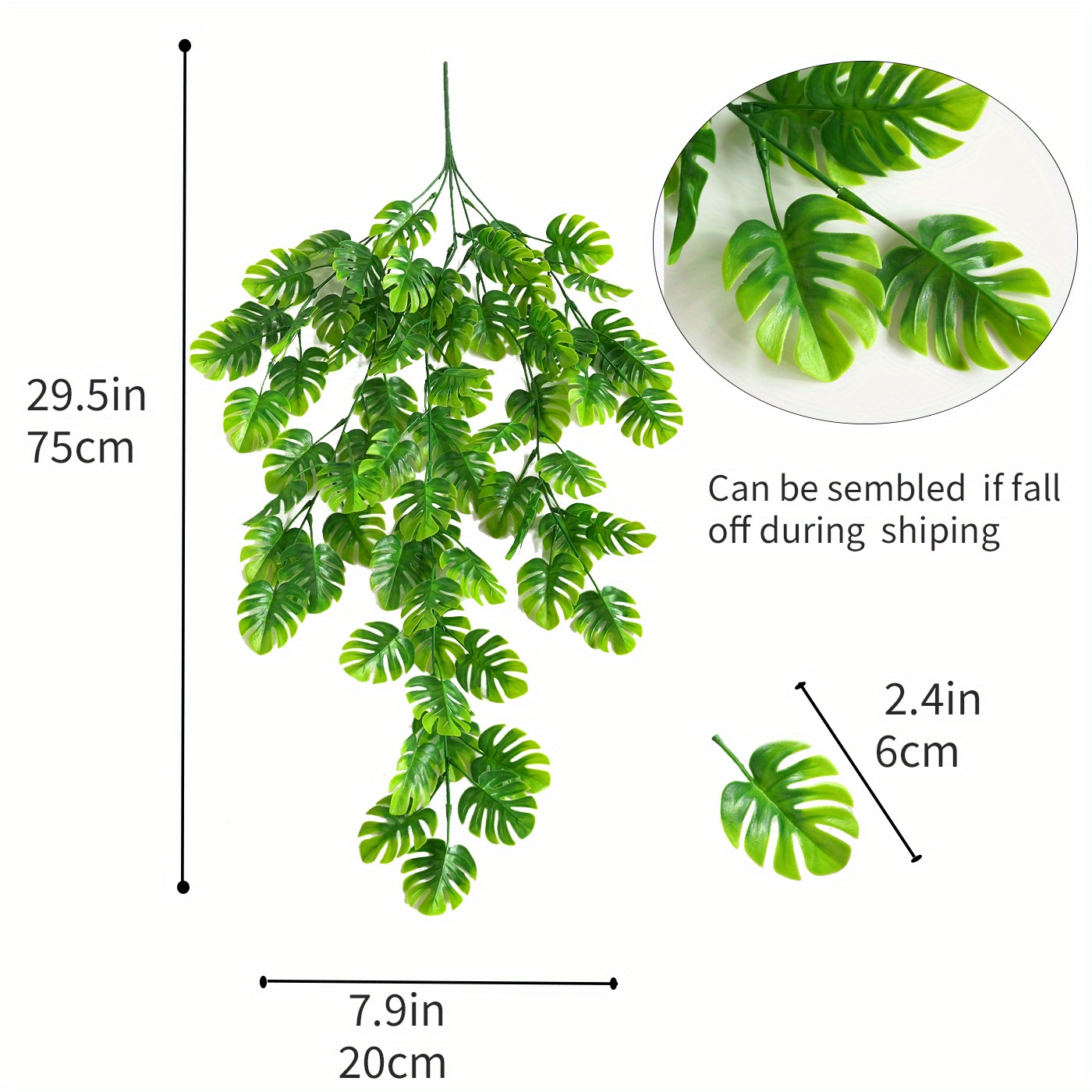 1 4pcs Realistic Turtle Back Bamboo Vine For Home Decor And Party ...