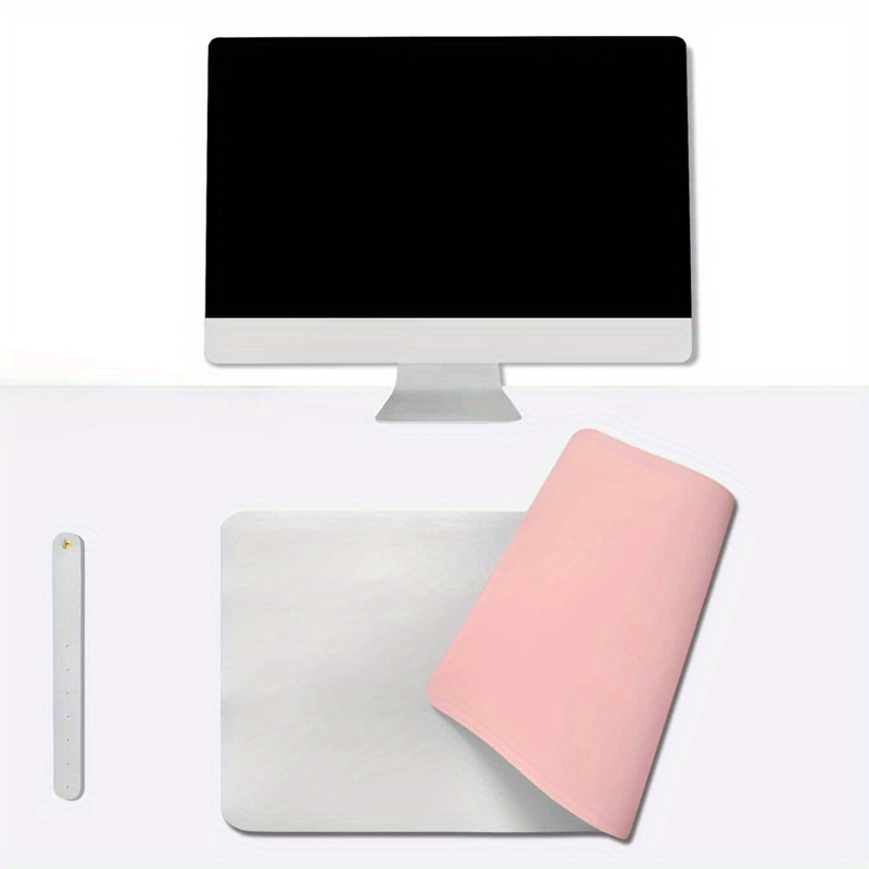 Simple Faux Leather Mouse Pad Laptop Desk Pad Double sided - Temu United