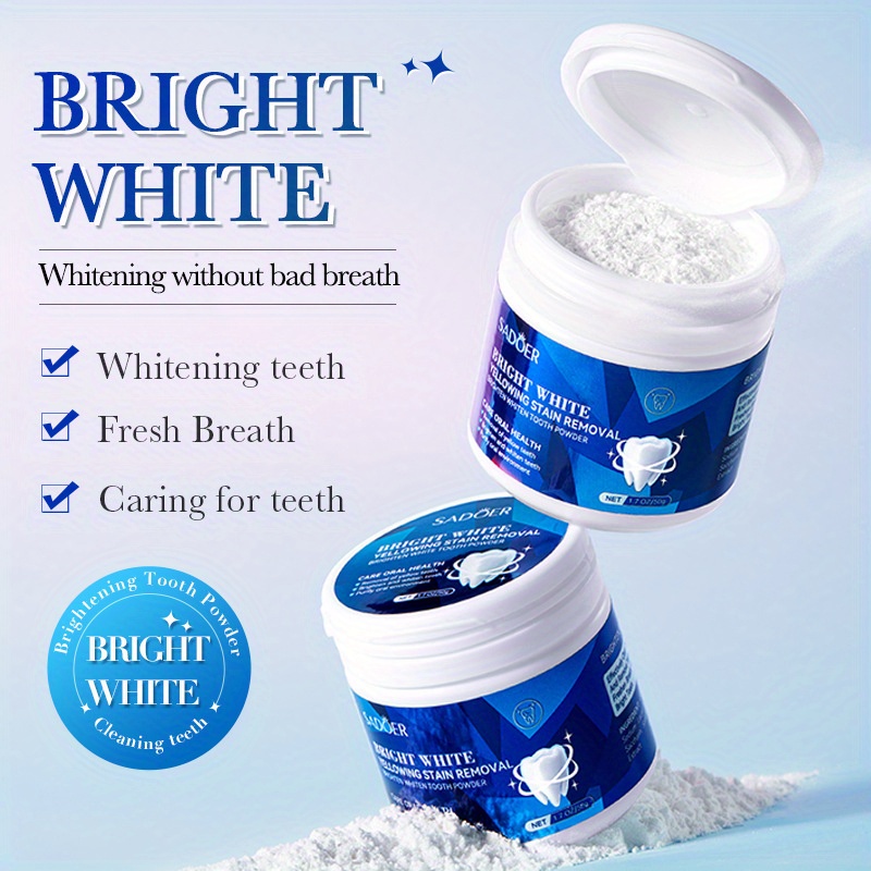 Bright White Tooth Powder Washing Whitening Teeth Oral - Temu