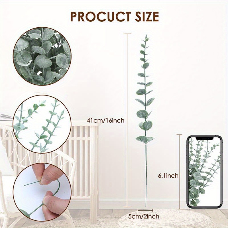 plastic artificial simulation eucalyptus leaves ( high) fall - Temu ...