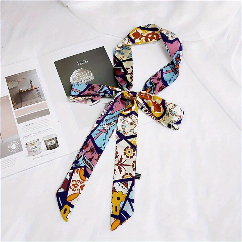 Boho Summer Thin Ribbon Scarf Multifunctional Thin - Temu Australia