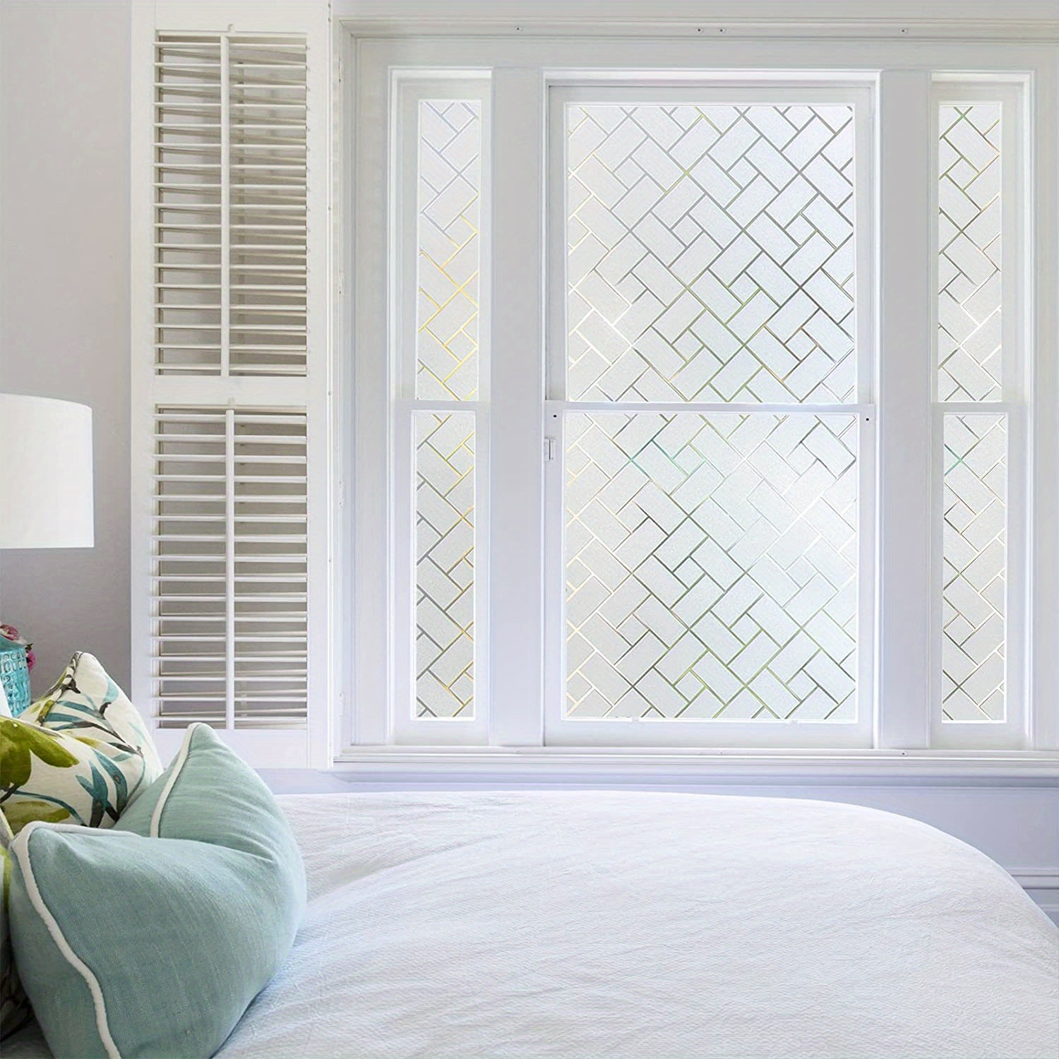 Electrostatic Uv Protection Oblique Grid Glass Window Film - Temu