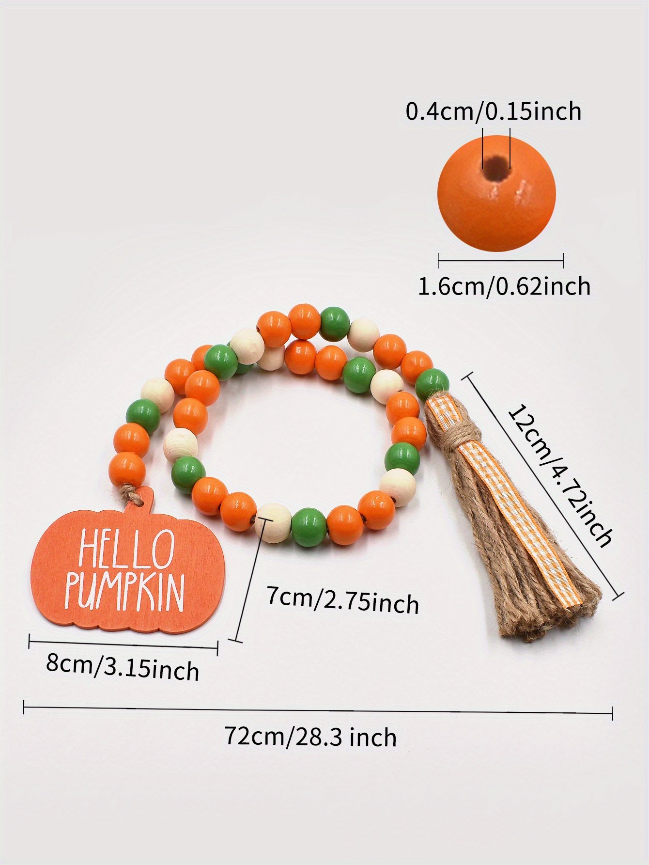 Rustic Thanksgiving Wood Bead Garland Tassels Farmhouse - Temu Netherlands