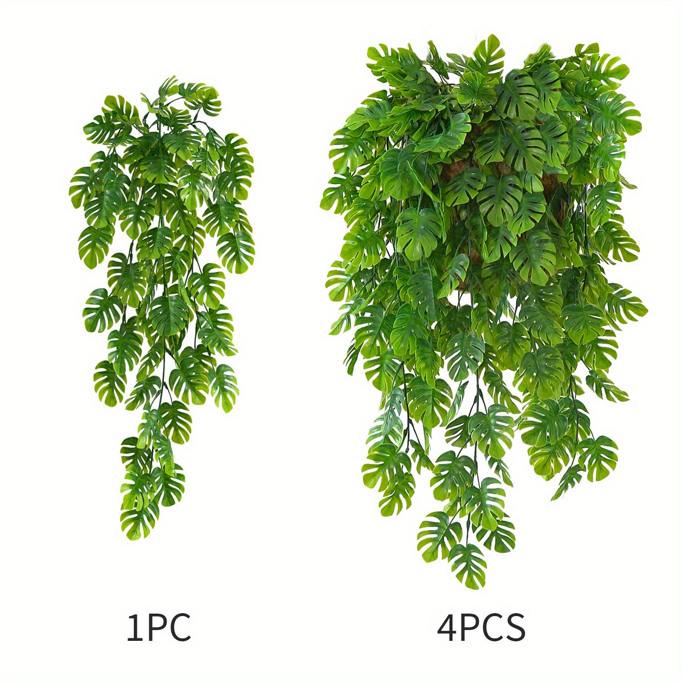 1 4pcs Realistic Turtle Back Bamboo Vine For Home Decor And Party ...