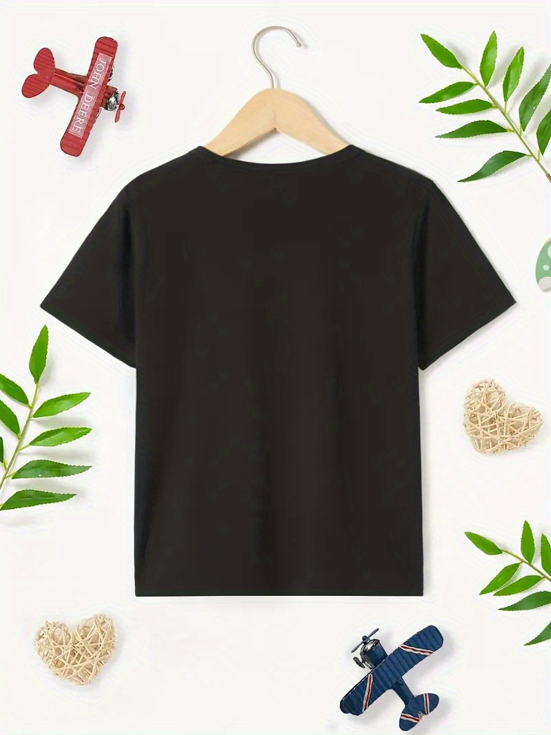 Boys' Casual T Shirts Graphic Crew Neck Casual Summer Tops - Temu Australia