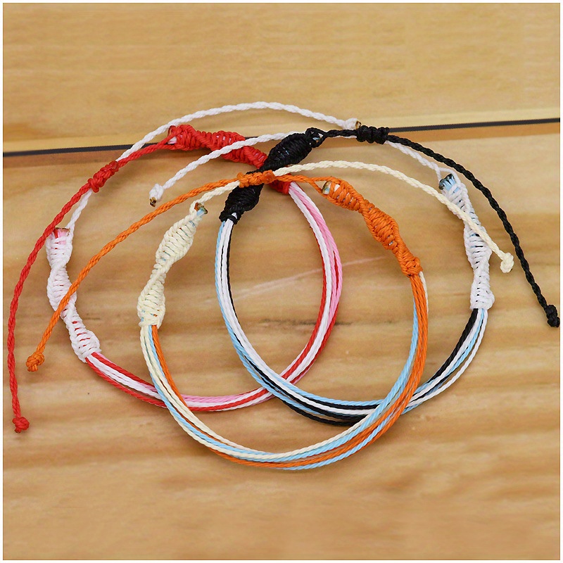 multicolor waterproof wax thread twist rope handmade - Temu Canada
