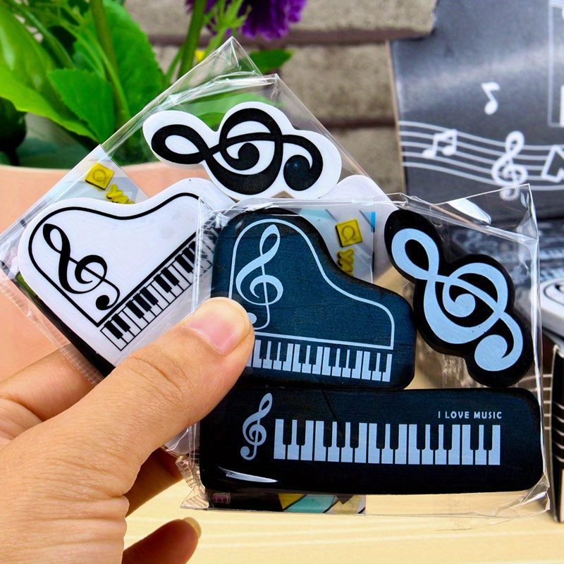 note piano design eraser creative multi purpose portable - Temu