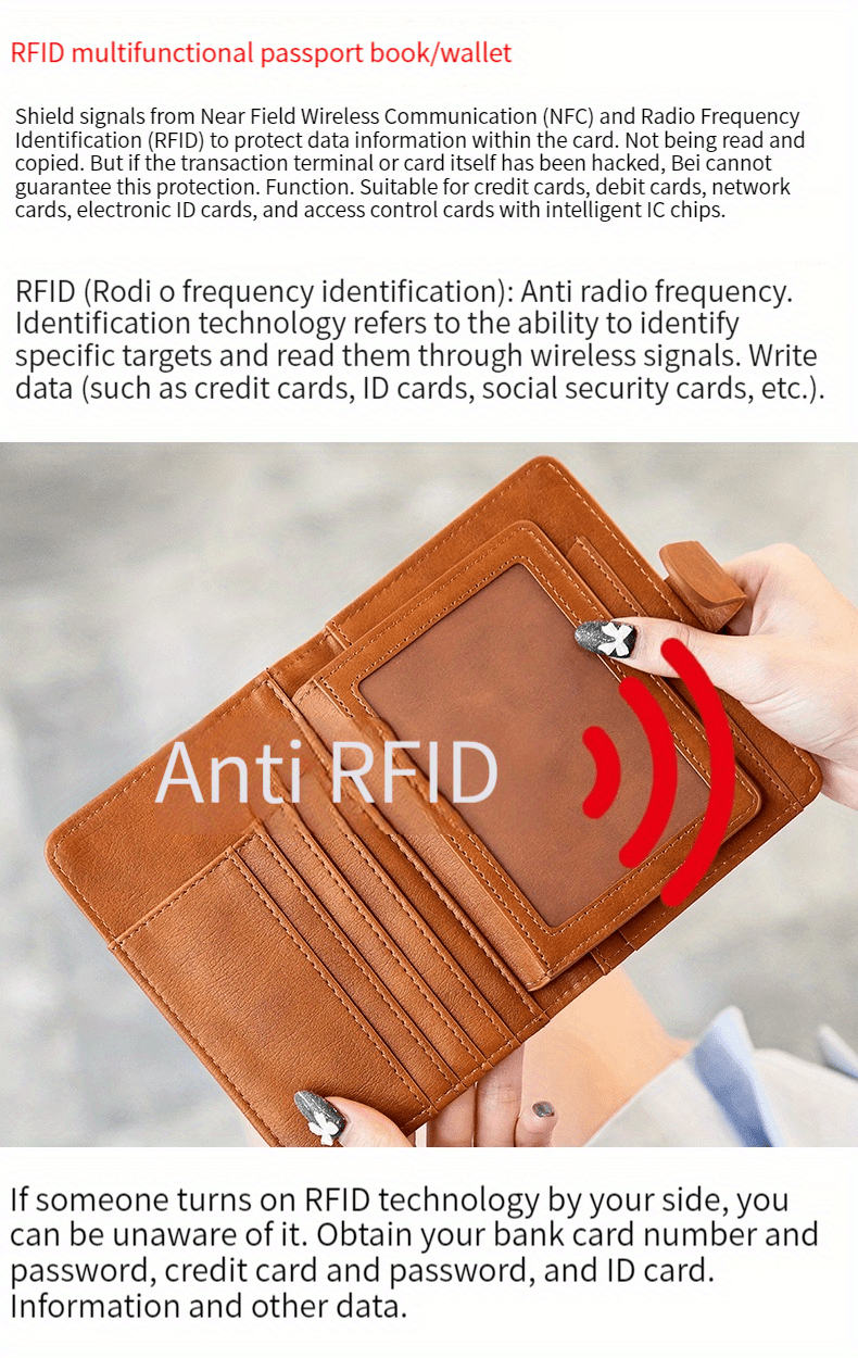 シンプルなビジネス pu レザー ホルダー多機能 rfid ブロッ ホルダートラベルアクセサリー - {region_name}