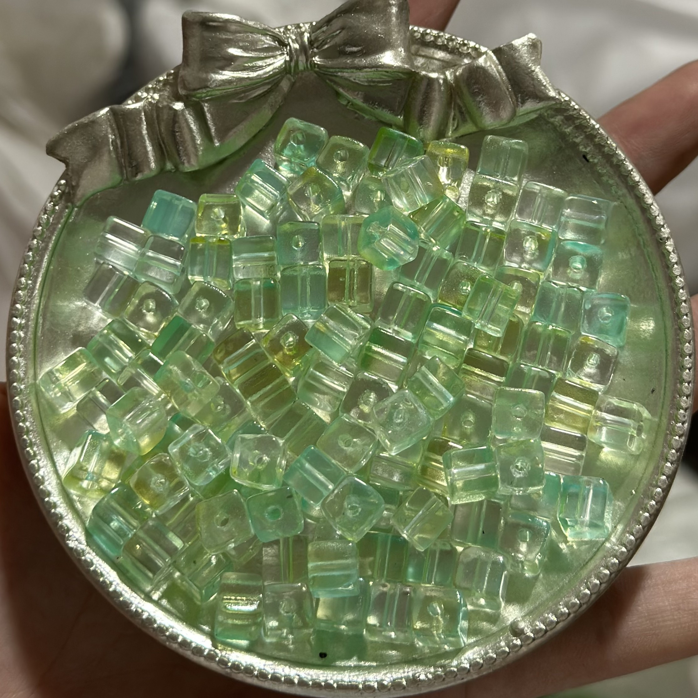 transparent square sugar glass beads accessories - Temu New Zealand