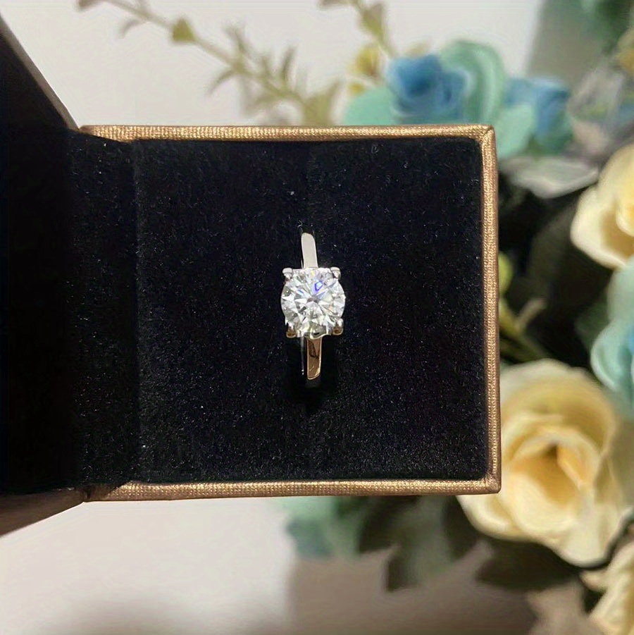 Moissanite S925 Sterling Silver Band Ring men's Ring - Temu