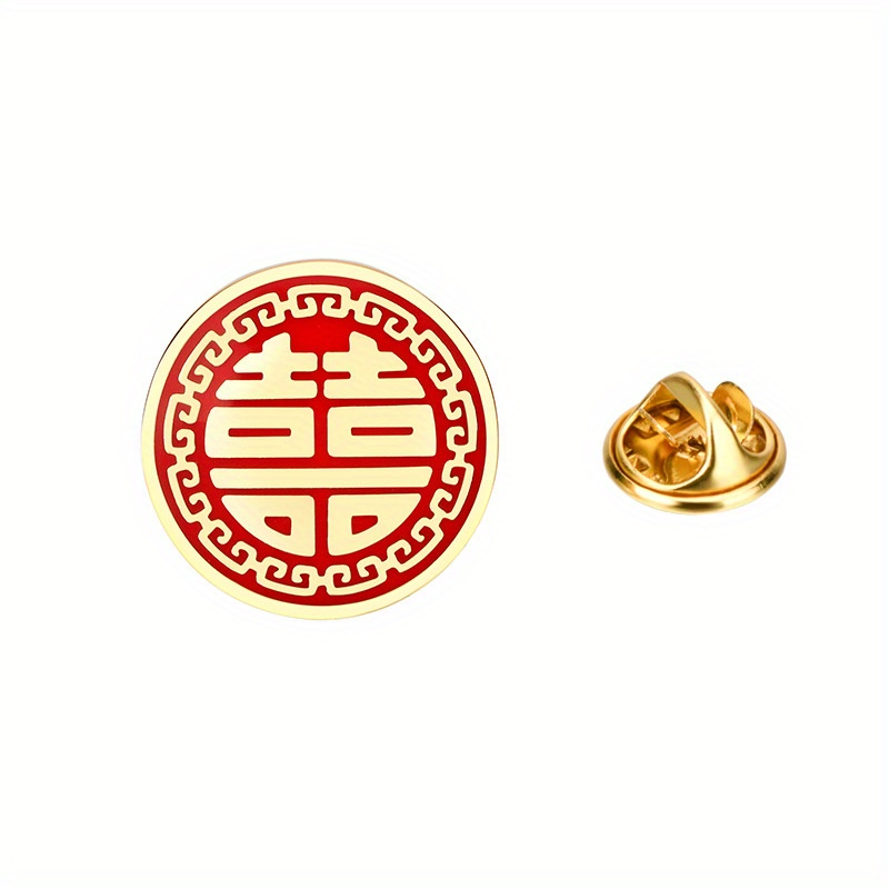 Stylish Golden Enamel Wedding Corsage Pin Men Perfect - Temu