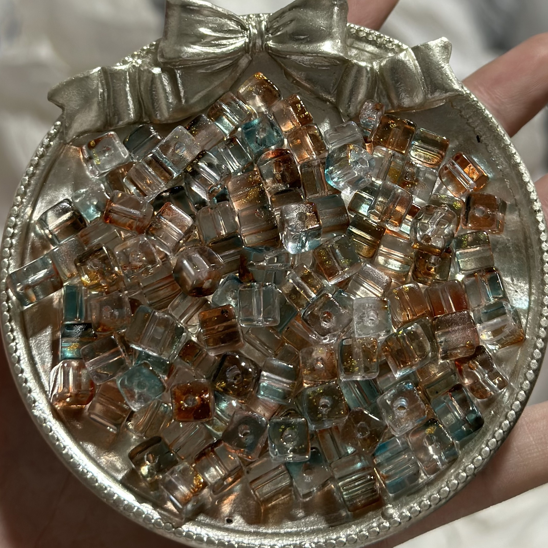 transparent square sugar glass beads accessories - Temu New Zealand