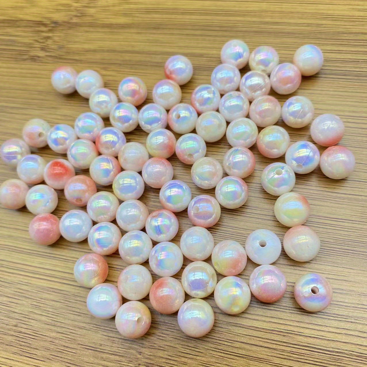 40 ピースパック 10 ミリメートルマルチカラーラウンドビーズ ブレスレットネックレスペンダントイヤリング Diy Temu Japan