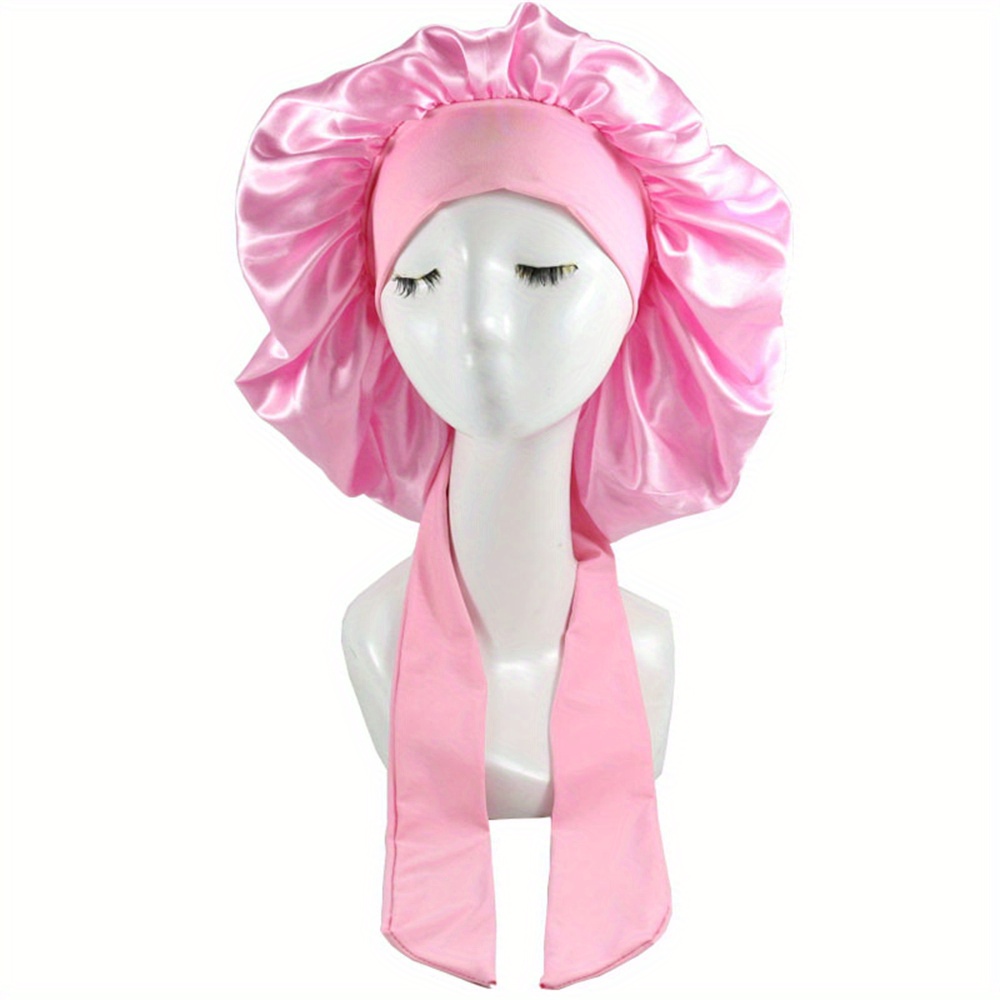 Luxury Silk Wide Brim Sleeping Hat Color Solid Color - Temu