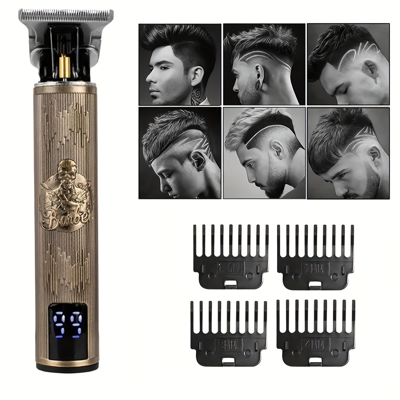 Electric Hair Clipper T9 Professional Cordless Beard Trimmer - Temu