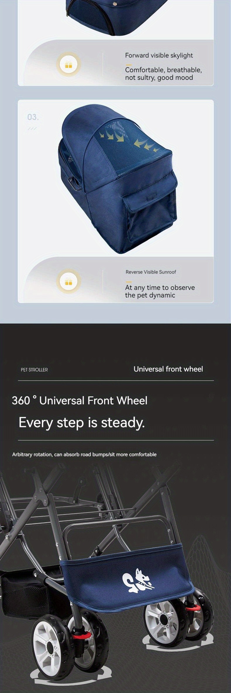 Pet Strollers Kleine Mittelgroße Hunde Katzen Zweifach - Temu Switzerland