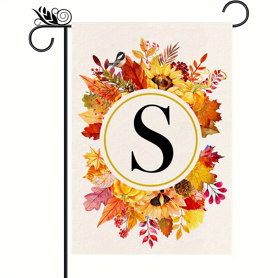 Maple Flag Floral Letter Vertical Double Sided - Temu Denmark