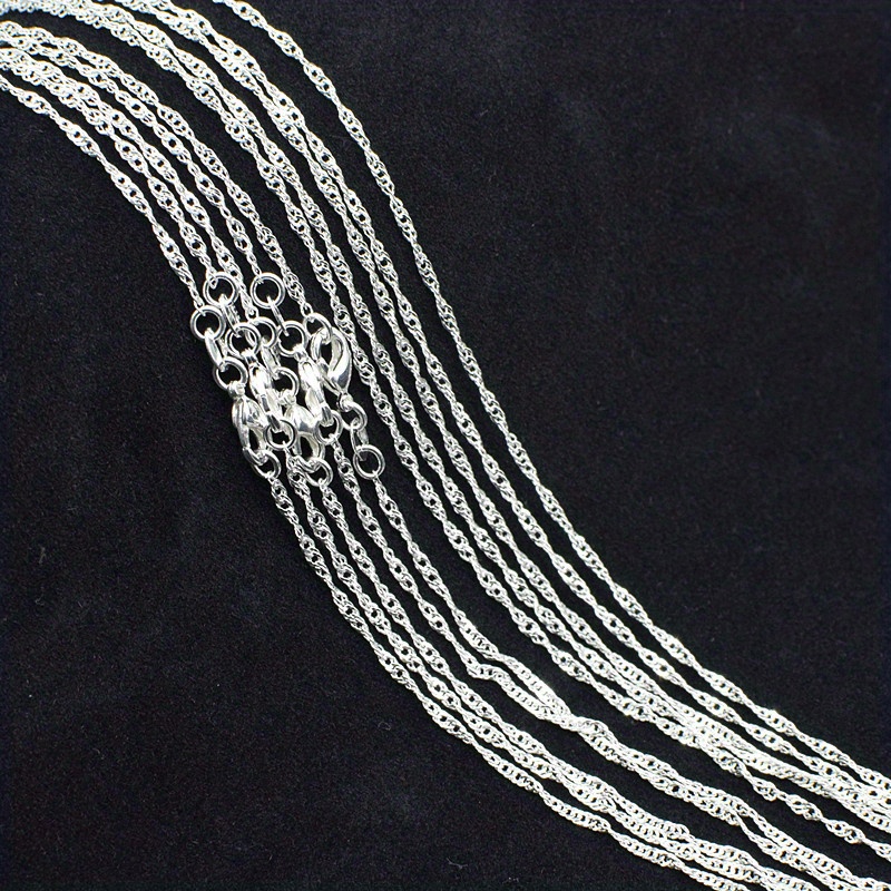 Luxury Water Wave Chain Necklace Bridal Wedding Engagement - Temu