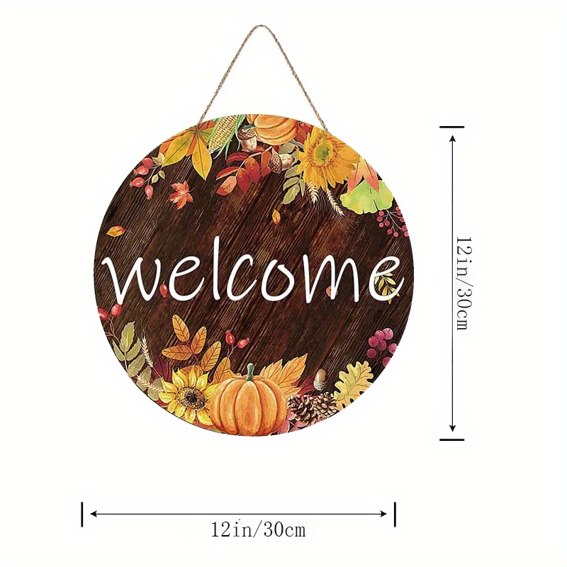 Fall Thanksgiving Welcome Door Sign Autumn Harvest Front - Temu Australia