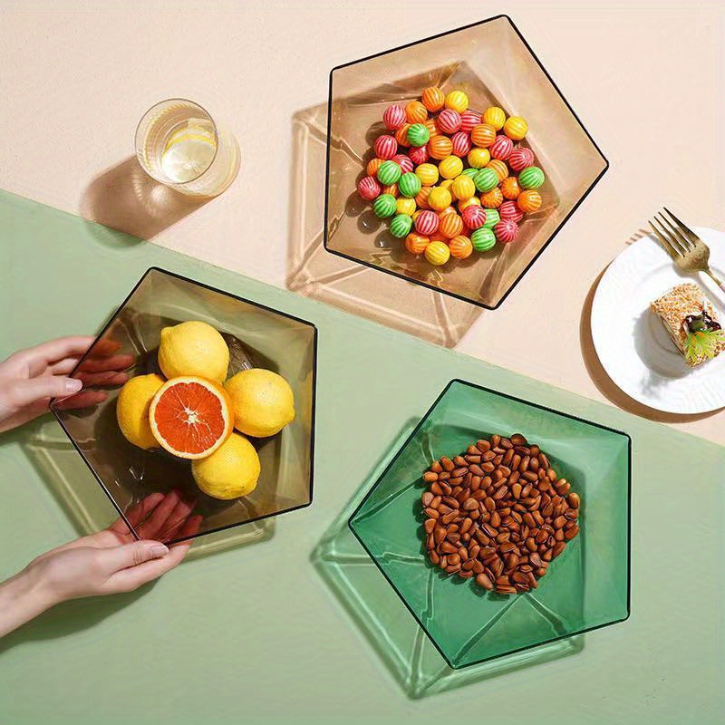 Five pointed Star Fruit Plate Clear Plastic Dry Fruit Plate - Temu ...