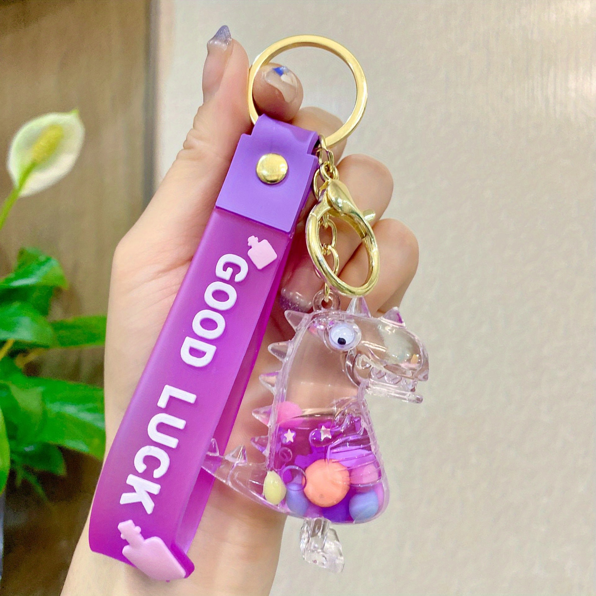 Creative Fashion Cute Little Dinosaur Charm Keychain Keyring - Temu ...