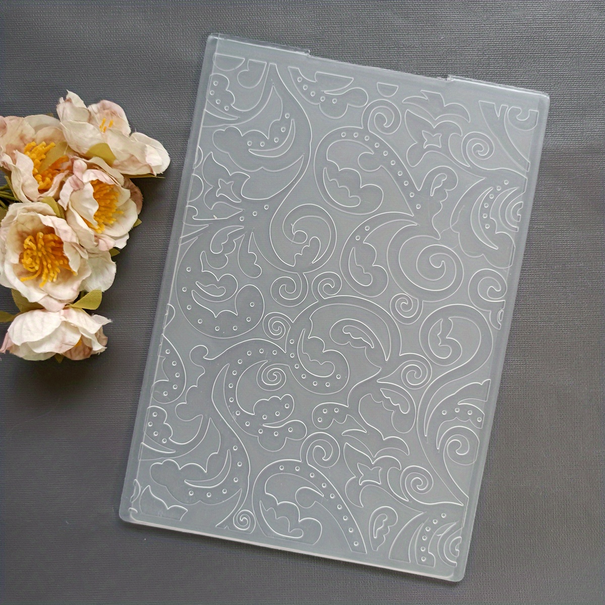 Retro Pattern Embossed Folder Plastic Embossing Folders Card - Temu