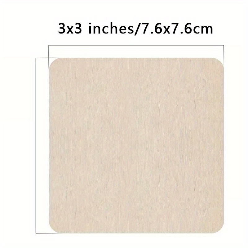 Wood Sheets Blank Natural Wood Square Wooden Cutout Boards - Temu ...