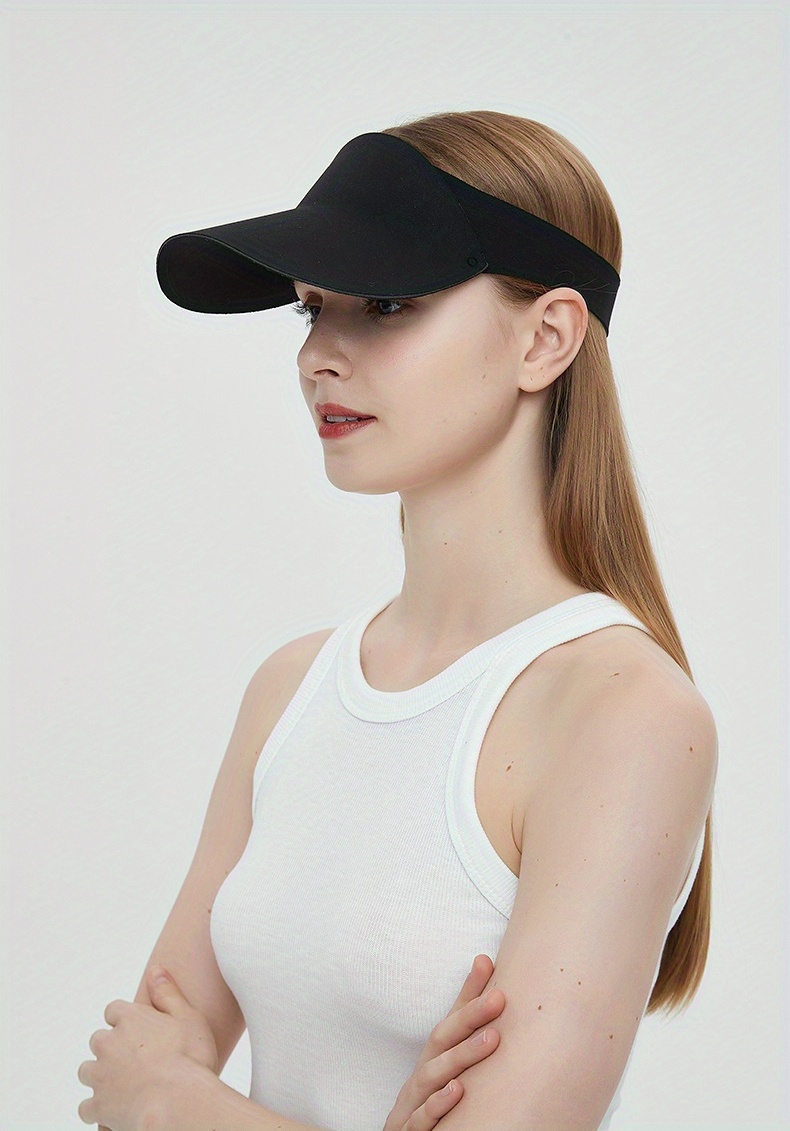 Solid Color Adjustable Visor Hat Quick Drying - Temu New Zealand