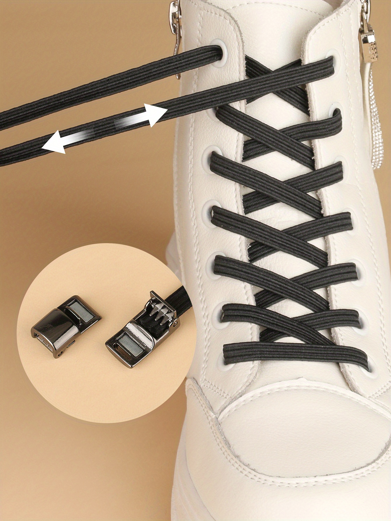 Magnetic Shoe Buckle Shoelaces Flat Free tying Shoelaces - Temu Canada