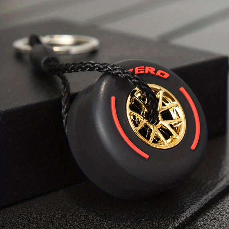 Soft Rubber Small Tyre Keychain Red Yellow White Wheels - Temu Australia