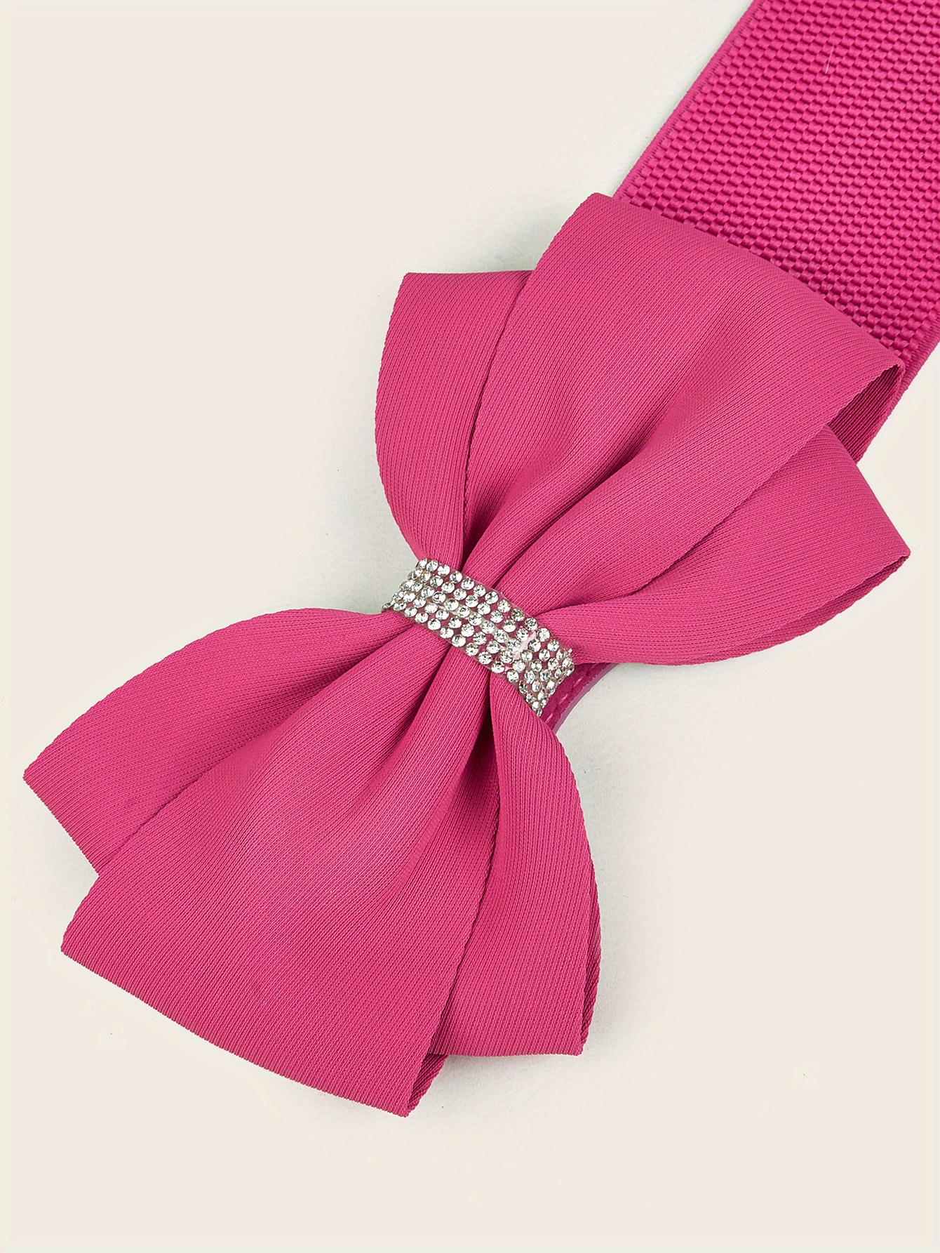 Big Bowknot Elastic Wide Belt Solid Color Plus Size - Temu Australia