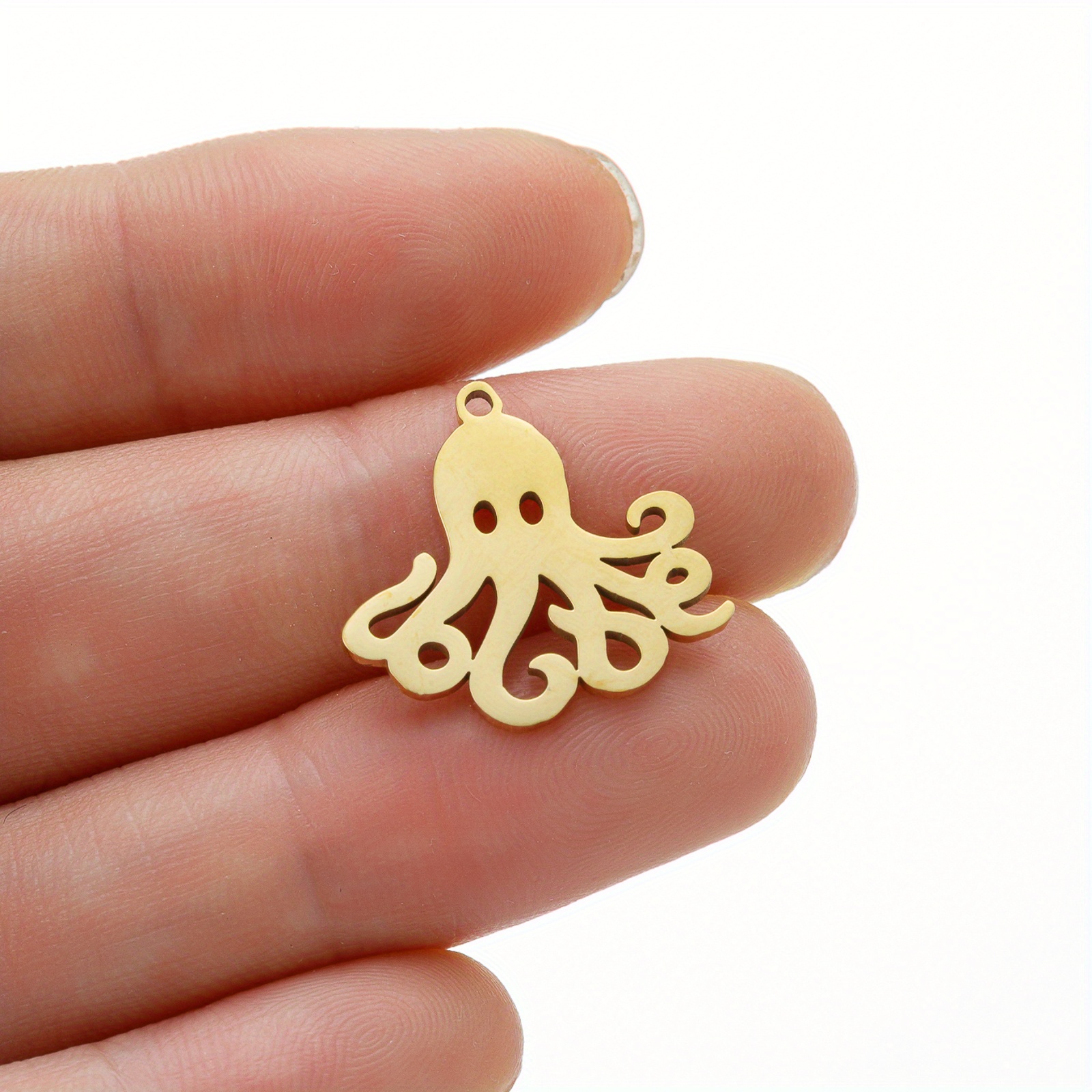 Stainless Steel Sea Animal Octopus Charms Diy Earrings - Temu Australia