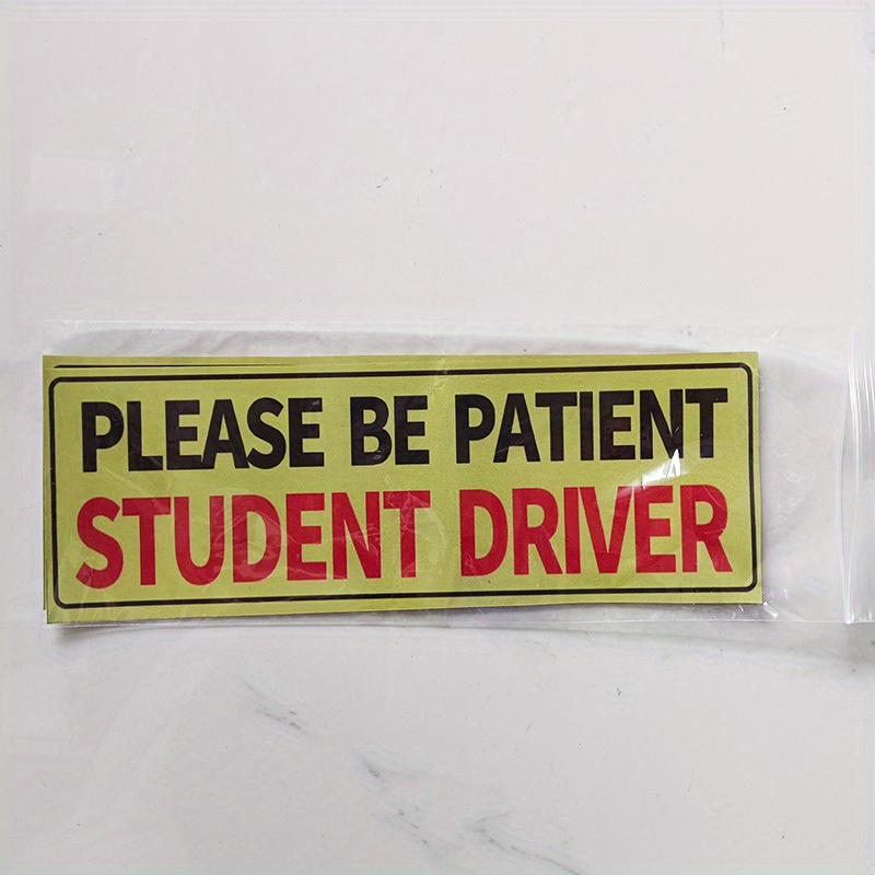 Please Patient Student Driver New Drivers Sticker Safety - Temu United ...