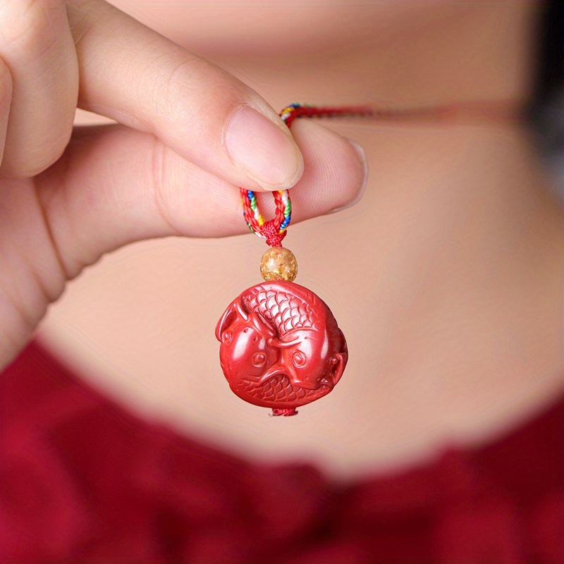 cute red pisces decor necklace pendant women girls - Temu Australia
