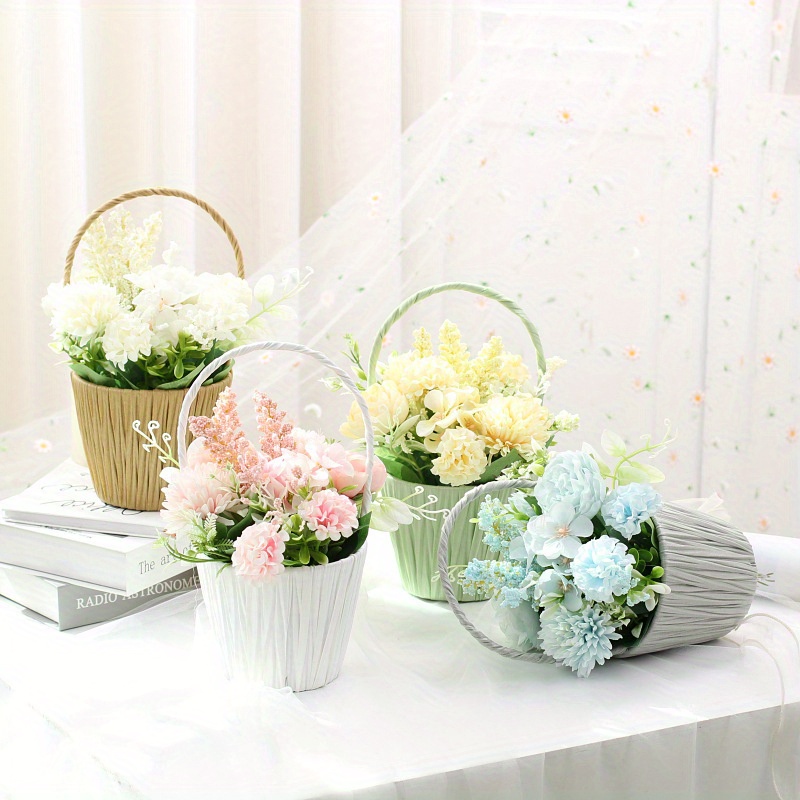 1pc flower simulation flower arrangement flower potted small ornament ...