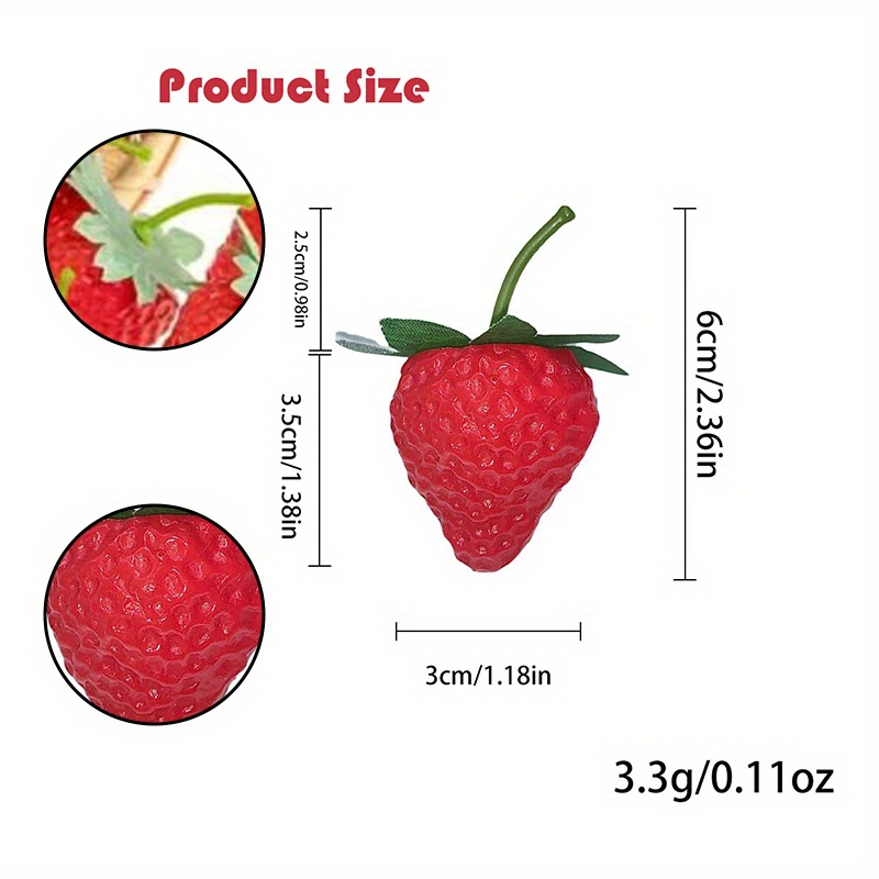 Artificial Plastic Strawberries - Perfect For Home Decoration, Party ...
